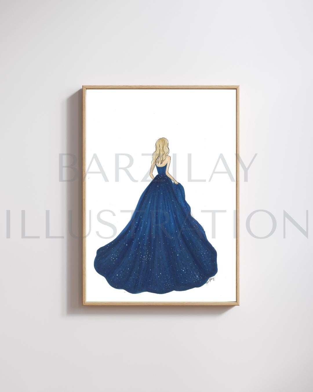 Starlight Gown Fashion Illustration Art Print - Etsy