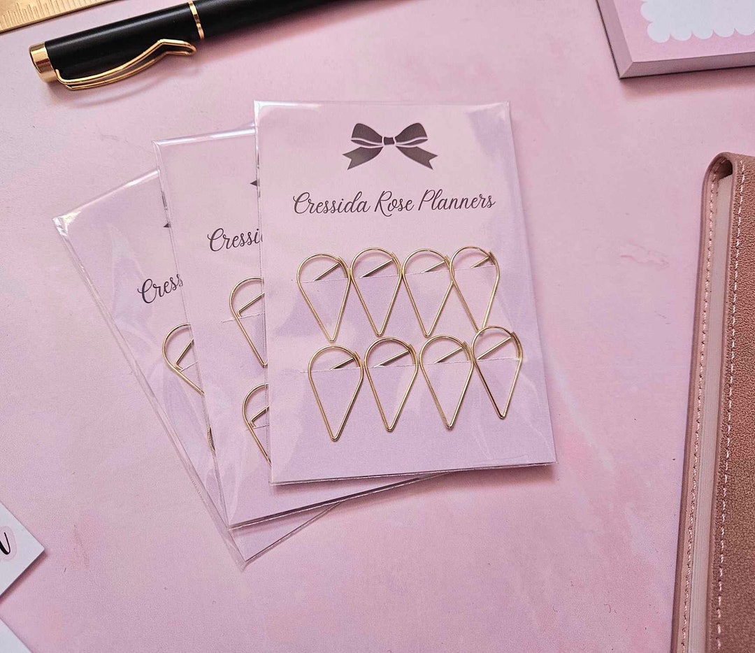 Gold Paperclip Set. Great for Your Desk, Planning or Journaling or If ...