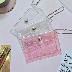 Mini Jelly Wallets in Pink, Glitter and Clear. Perfect to Pop in Bag ...