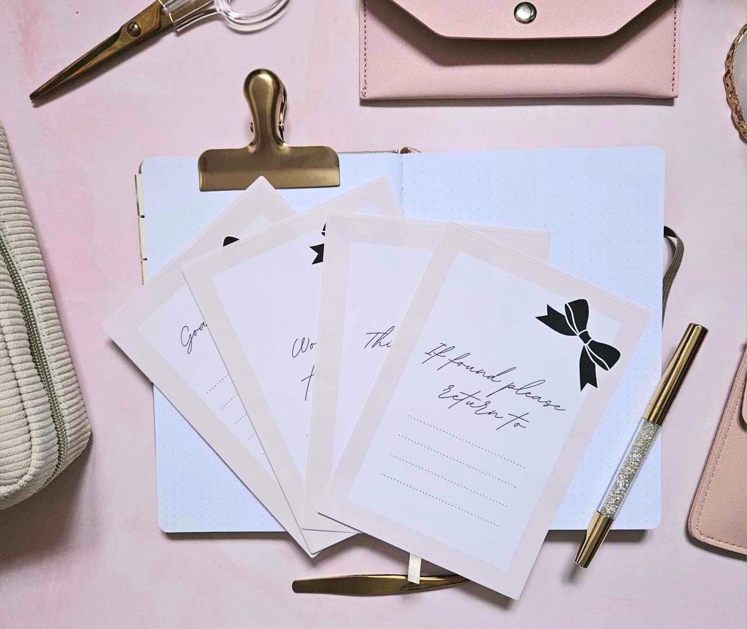 Planner Setup Sticker Pack B6 Full Page Stickers I Pink, White and ...