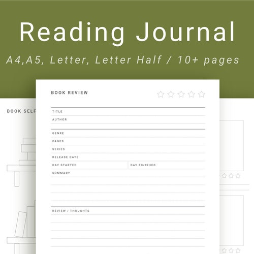 Yearly Reading Log Printable Book Log Reading Planner - Etsy