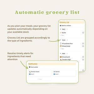 Simple Notion Meal Planner Template Weekly Meal Planning, Grocery List ...