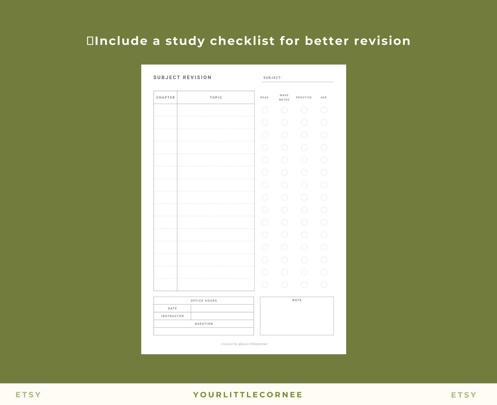 Semester Planner Printable College Semester Planner Study - Etsy