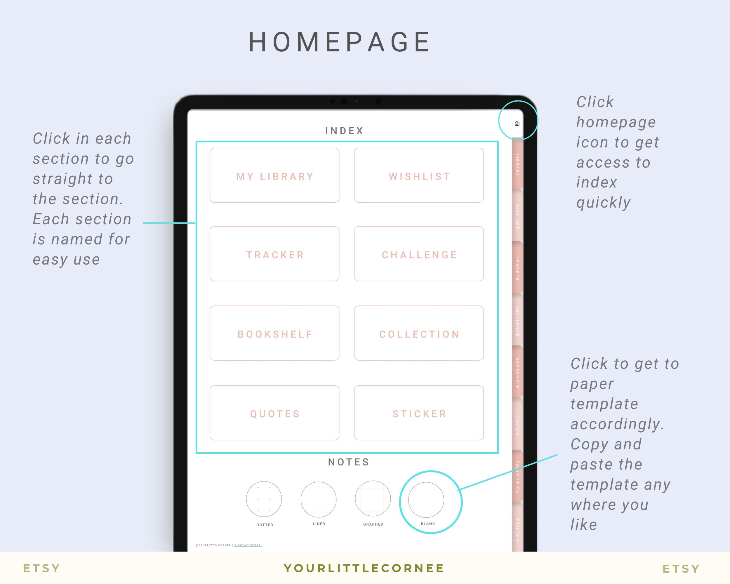 Digital Reading Journal Reading Tracker Goodnotes Tracker - Etsy