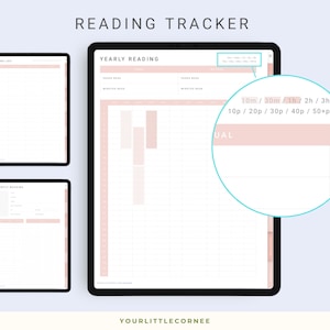 Digital Reading Journal, Reading Tracker, Goodnotes Tracker, Notability ...