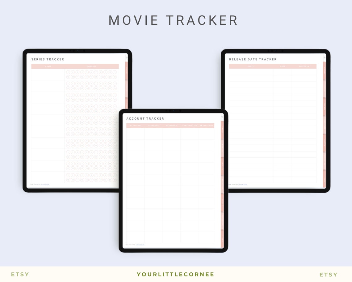 Digital Movie Journal Digital Film Tracker Movie Review - Etsy