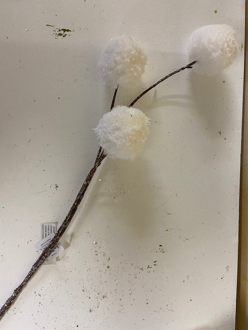 Pom Pom Snowball Stem - Etsy