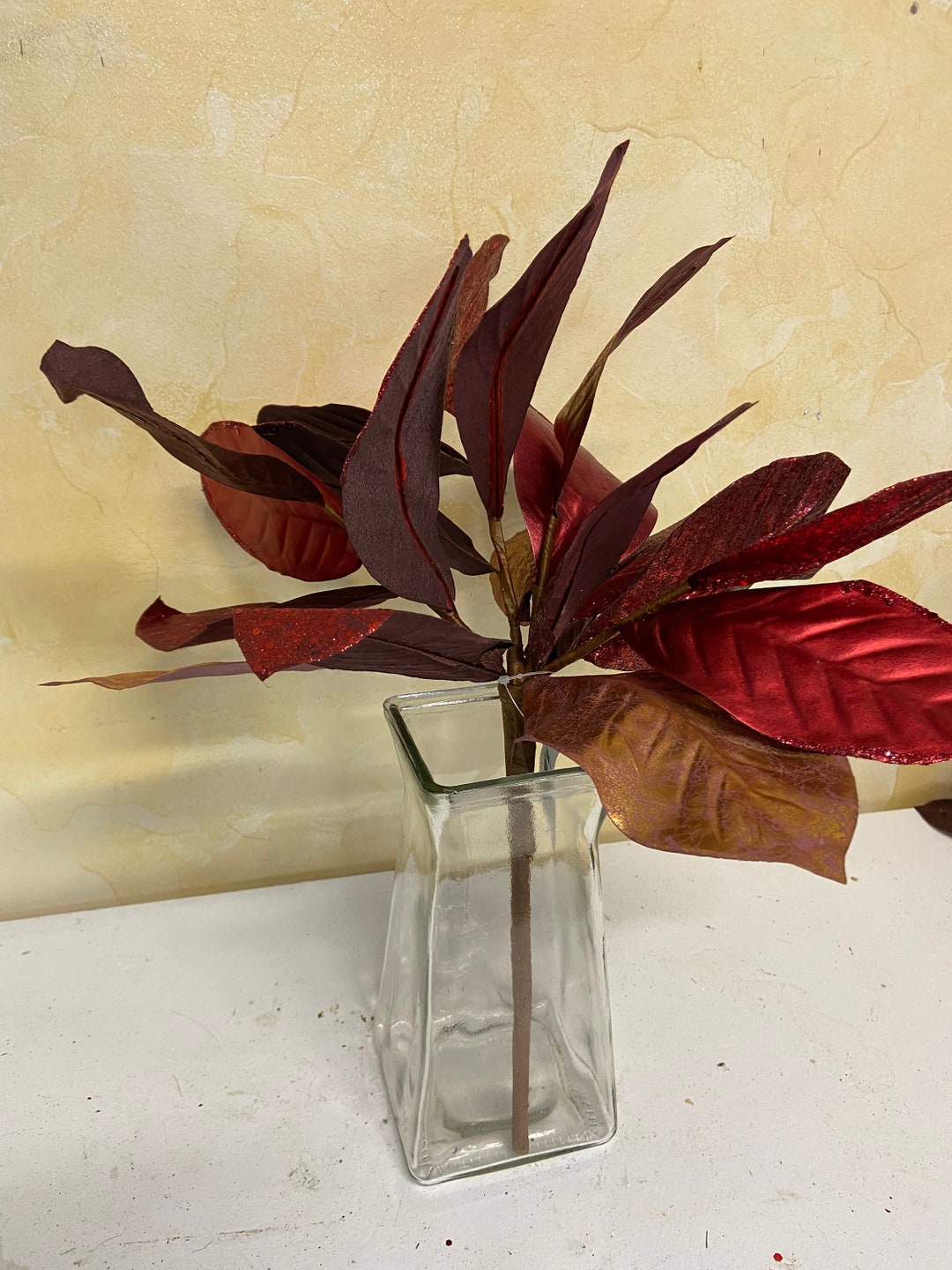 Glitter Magnolia Red Busy - Etsy