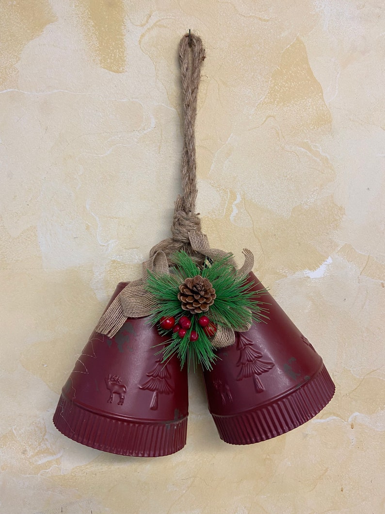 Vintage Double Red Bells - Etsy