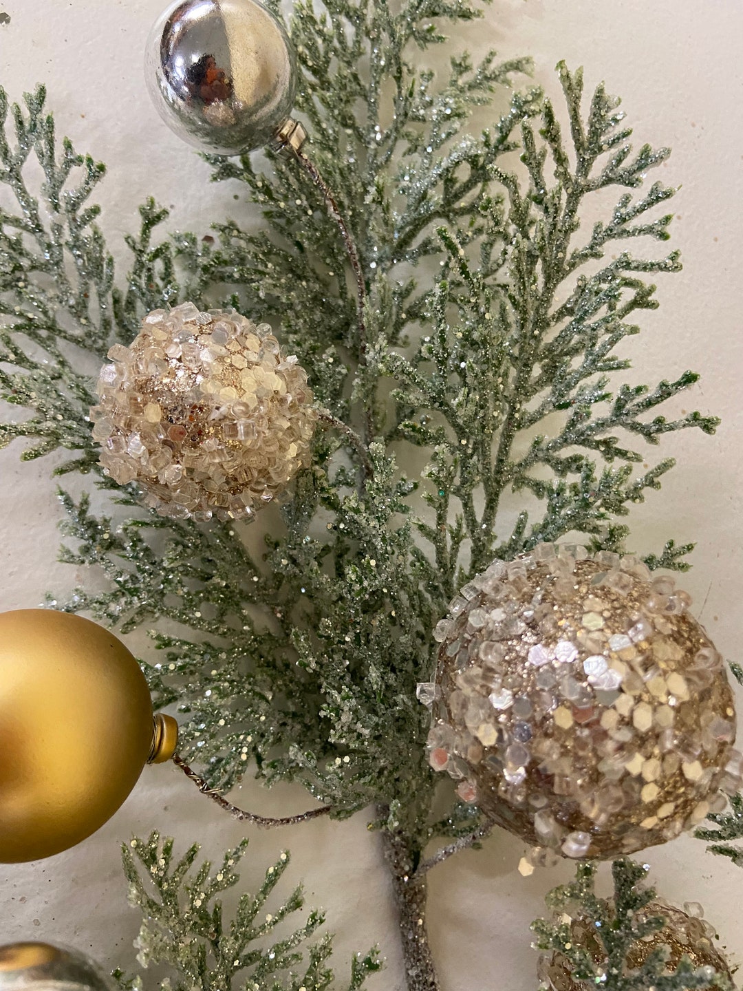 Iridescent Spruce With Jeweled Beaded Orb's & Ornaments - Etsy