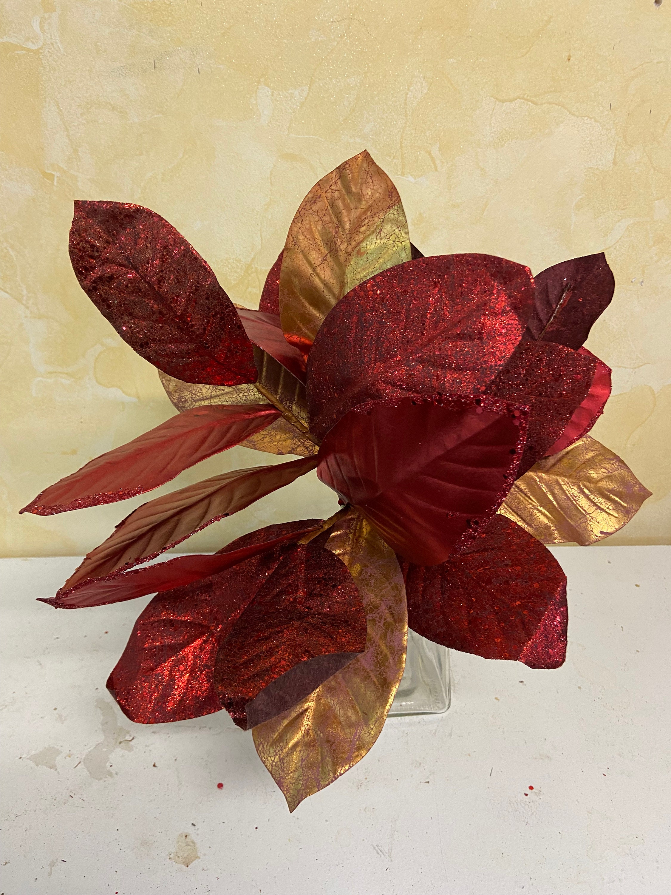 Glitter Magnolia Red Busy - Etsy