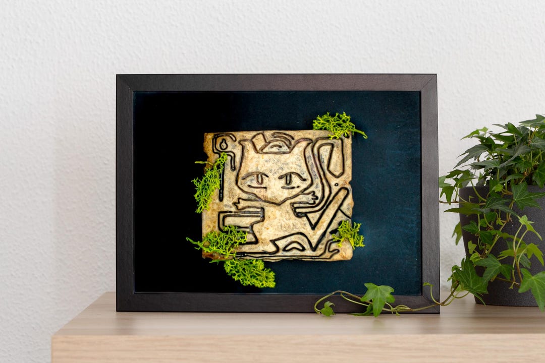 Ancient Mew Tablet Pokemon Inspired Art Shadowbox - Etsy