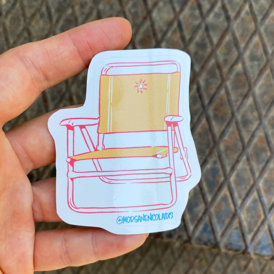 Beach Chair, Sticker, Illustration Art - Etsy