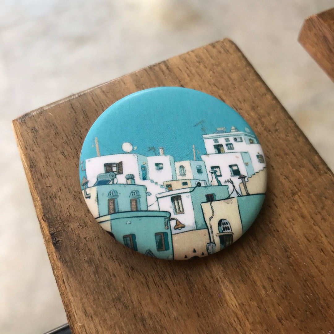 Greek Island, Button Pins, Smelling Summer - Etsy