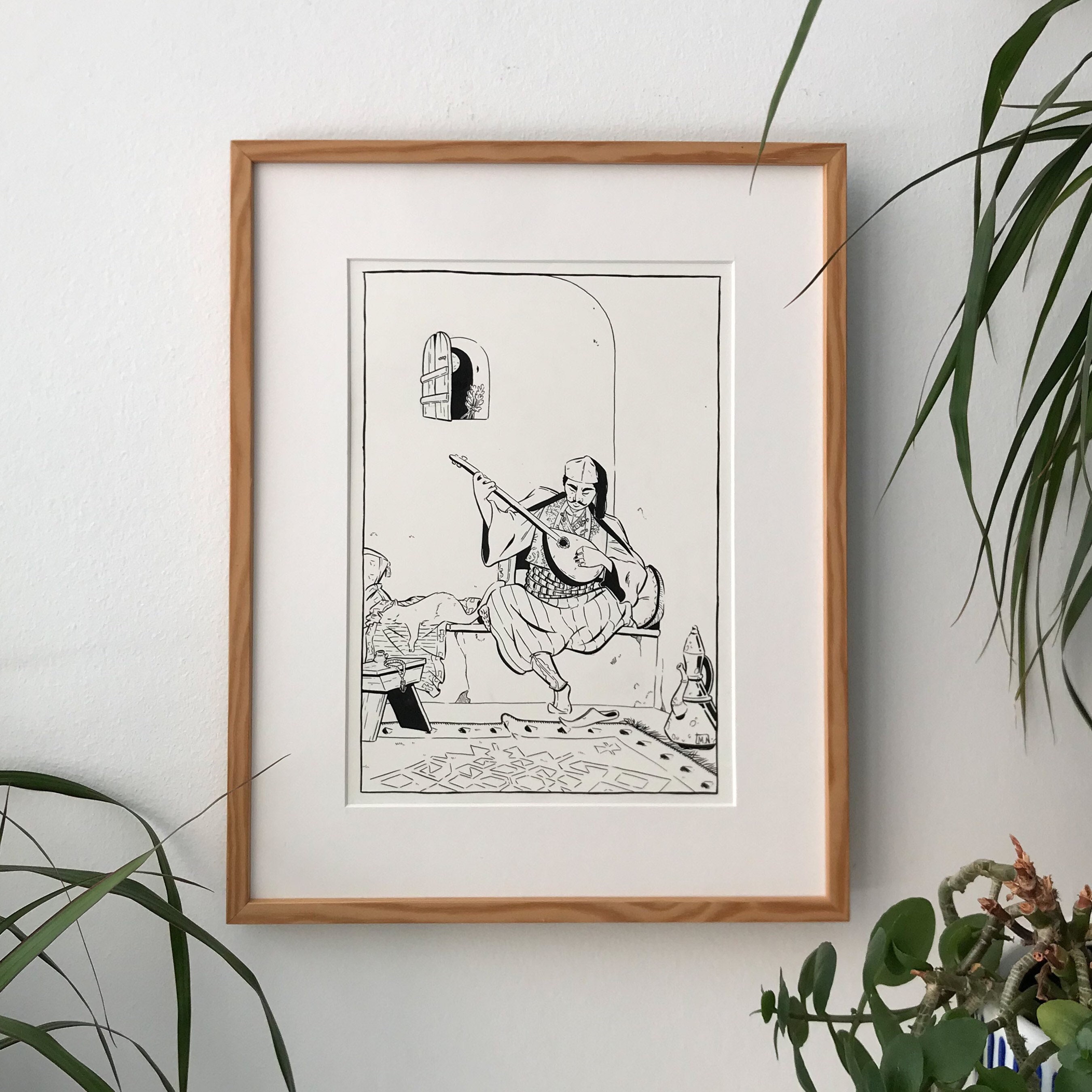 The Balkan Man & the Cat Original Art Work - Etsy