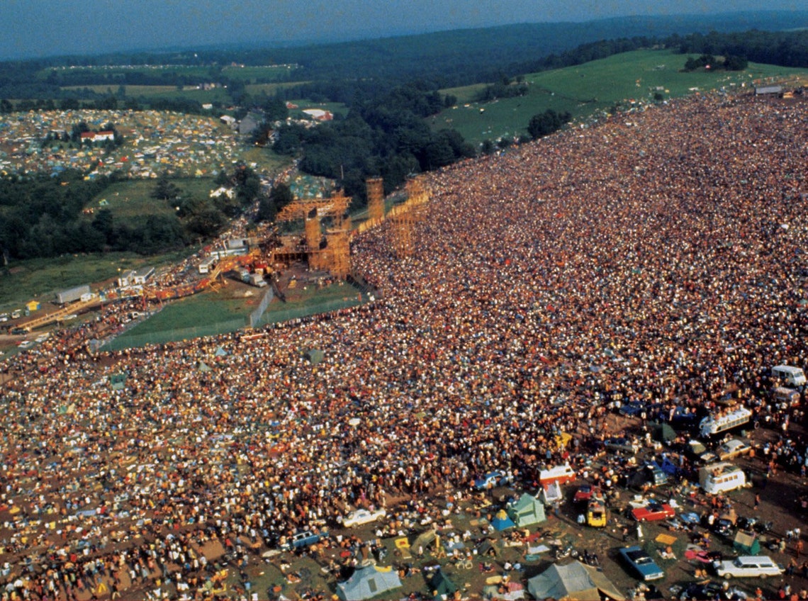 Woodstock 1969 Music Festival Overhead 12x18 Photo Etsy