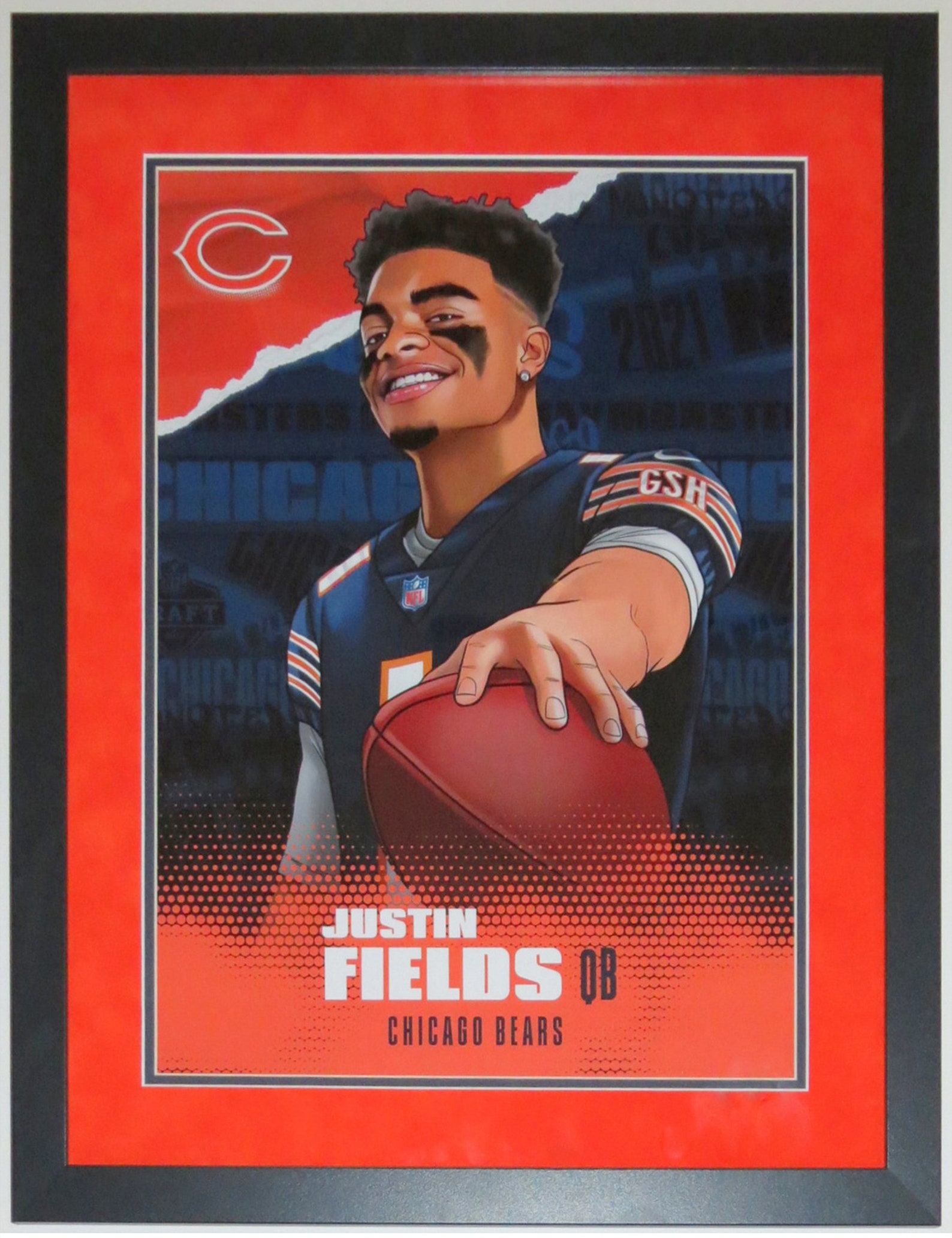 Justin Fields Chicago Bears 1 Draft Pick 20x30 Photo - Etsy