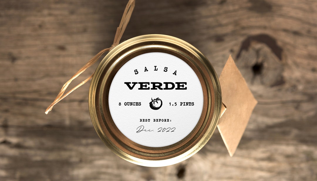 Editable Round Label Template | Custom Circle Stickers (digital ...