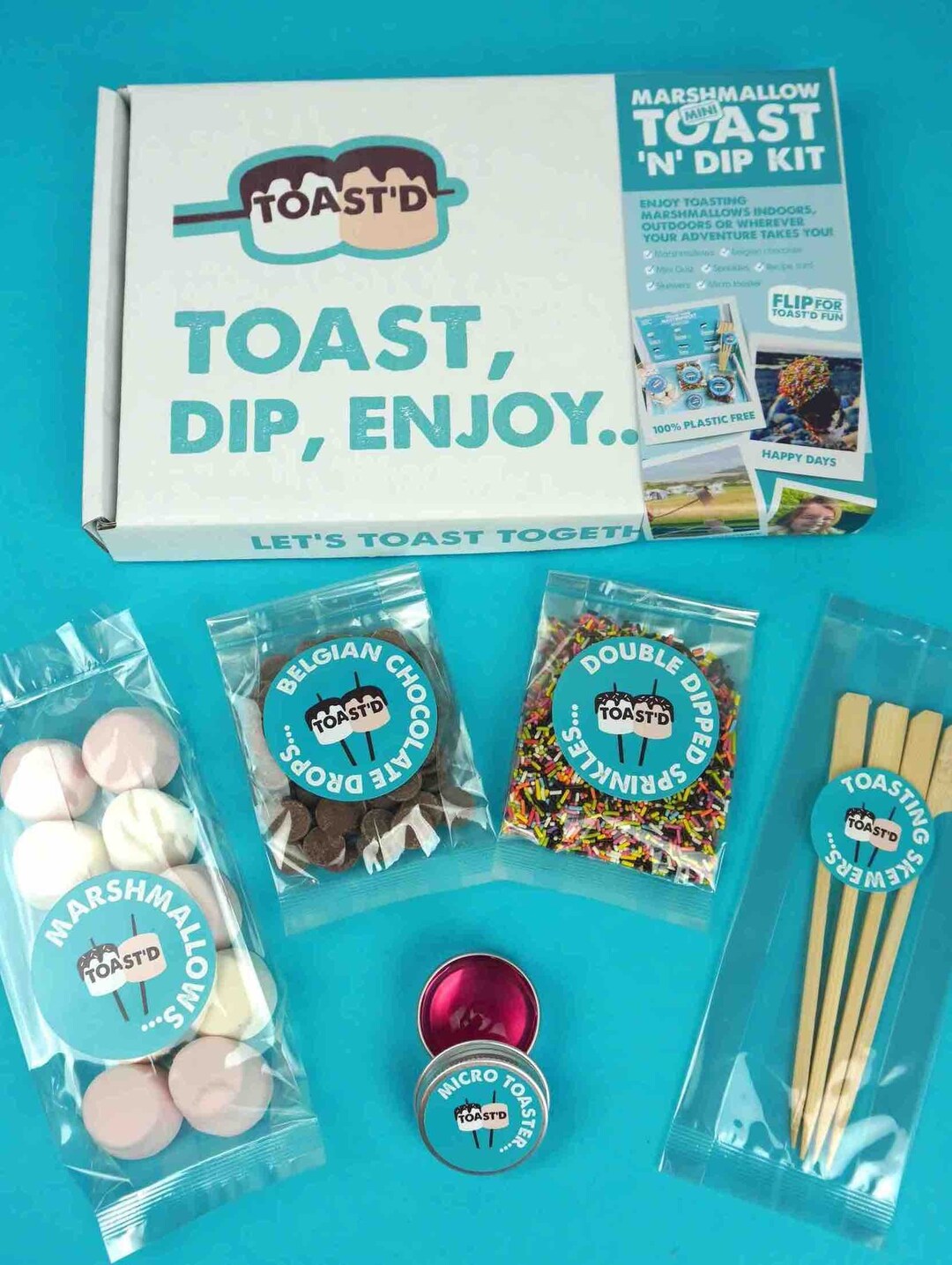 Mini Marshmallow Toasting Kit: Belgian Chocolate & Sprinkles - Etsy UK
