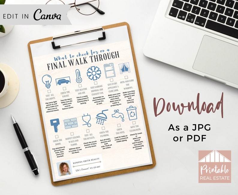 Buyer Final Walk Through Checklist, Real Estate Home Feature Checklist ...