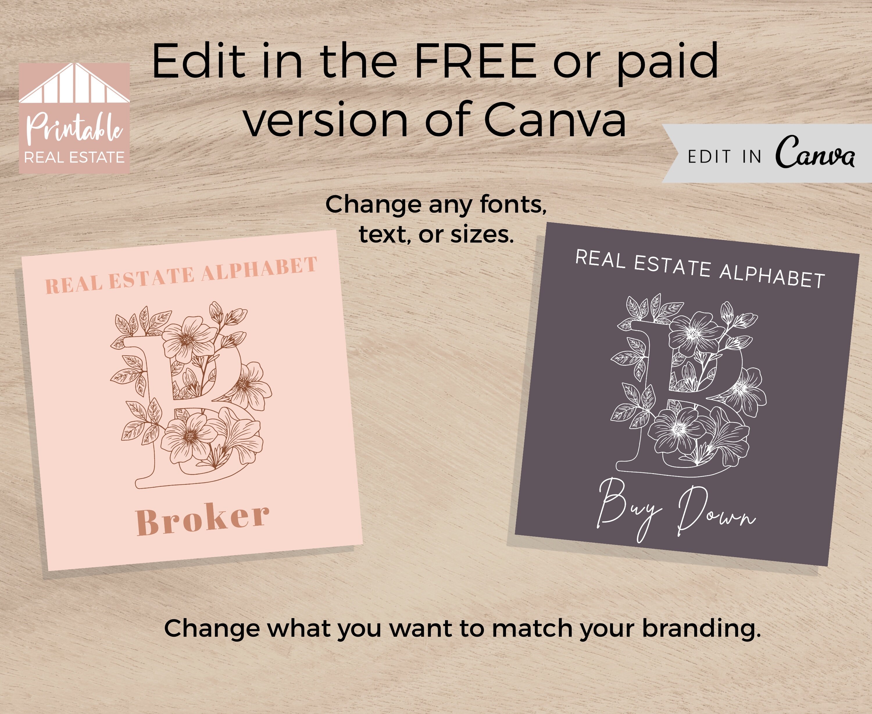 Real Estate ABC, 26 Boho Alphabet Templates, Stories Facebook Instagram ...