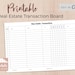 Editable Real Estate Transaction Board, Real Estate Custom Sales White ...