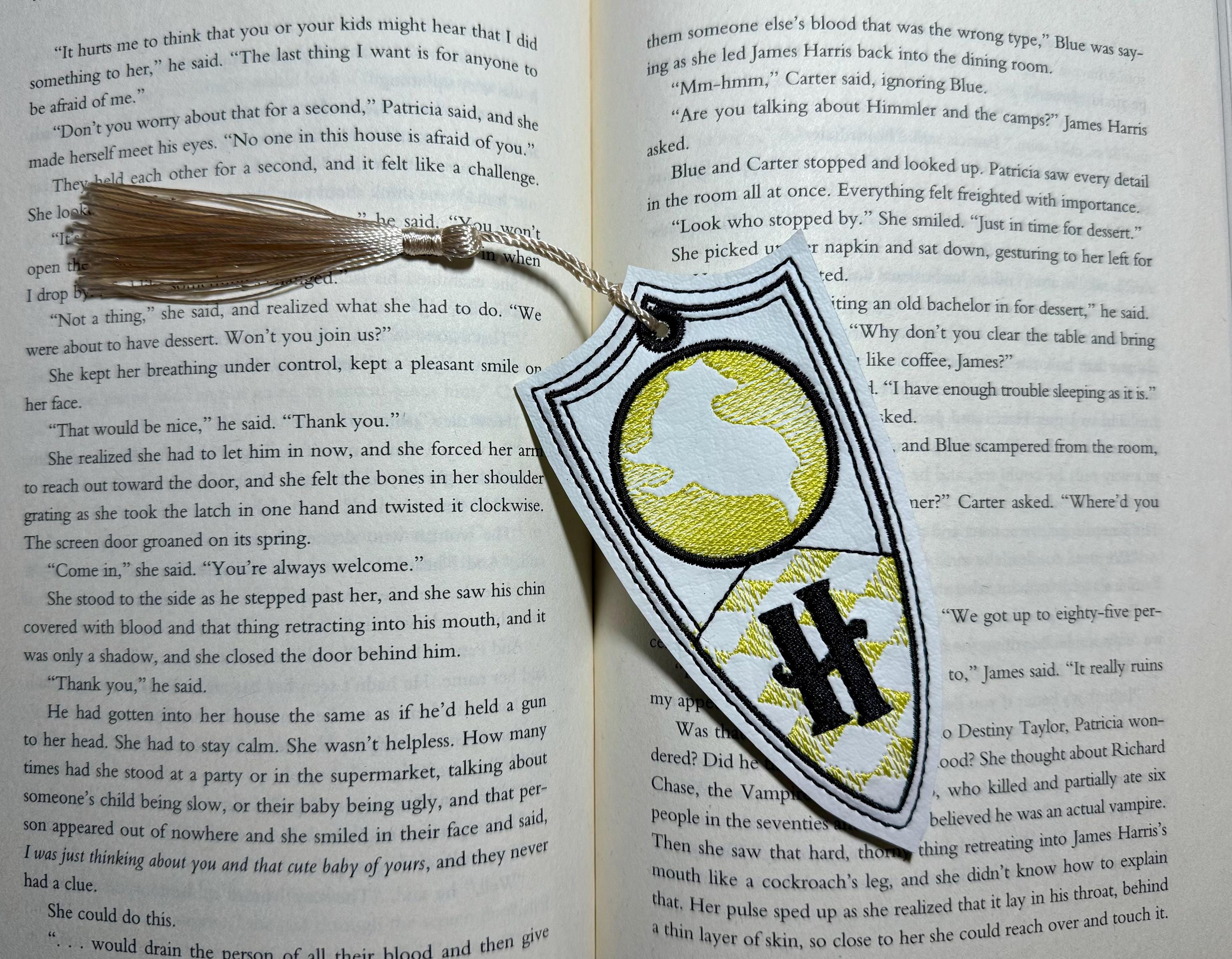 Embroidered Wizard House Bookmark, Magic School, Tassel - Etsy