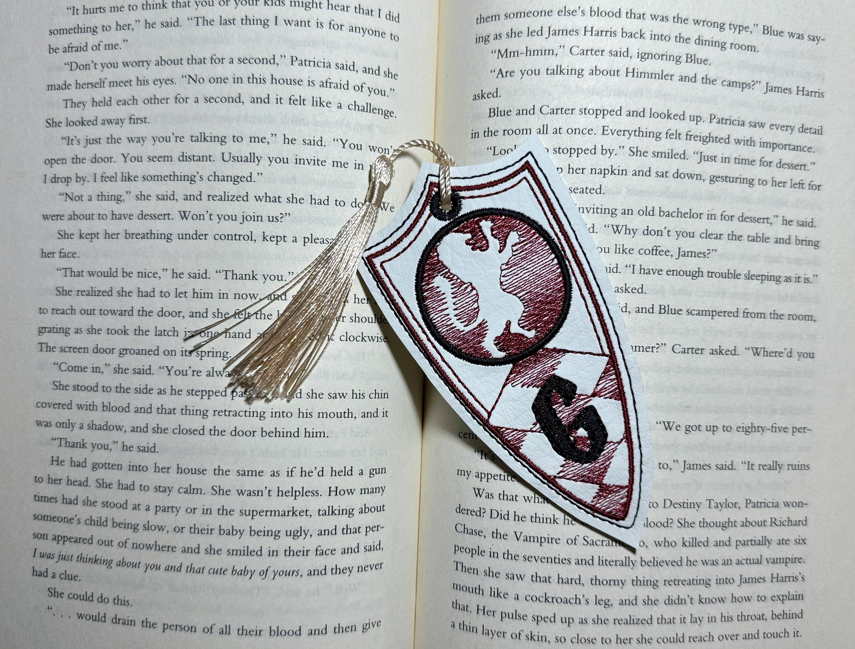 Embroidered Wizard House Bookmark, Magic School, Tassel - Etsy
