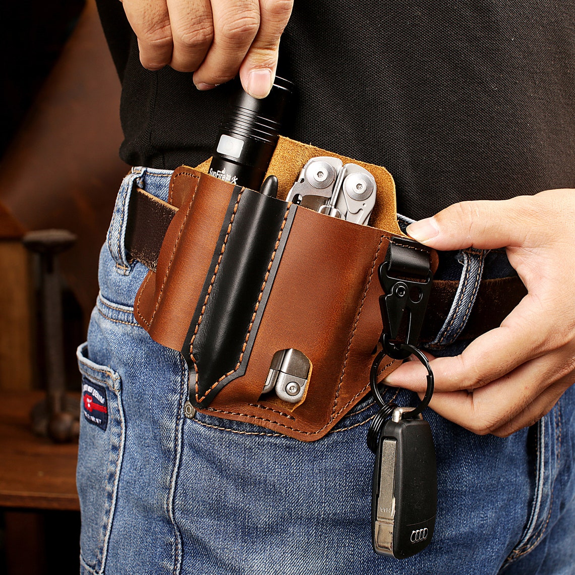 Multitool Sheath for Bel Leatherman Sheath With Pen Holder - Etsy
