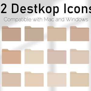 Natural Desktop Folder Icon for Mac and Windows, Brown Desktop Folder ...
