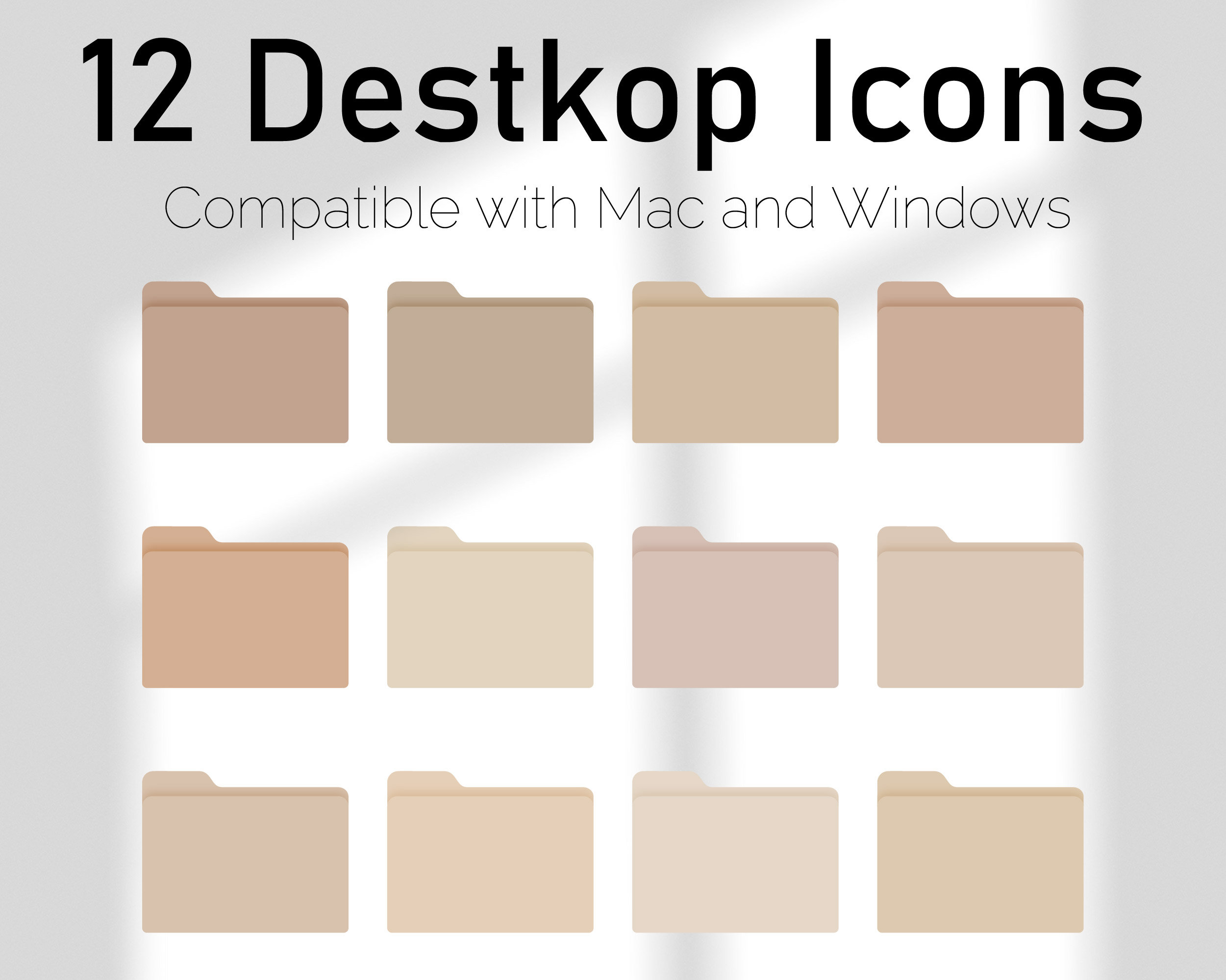 Natural Desktop Folder Icon for Mac and Windows, Brown Desktop Folder ...