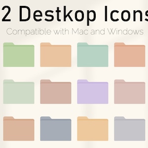 Pastel Desktop Folder Icon for Mac and Windows, Pastel Desktop Folder ...