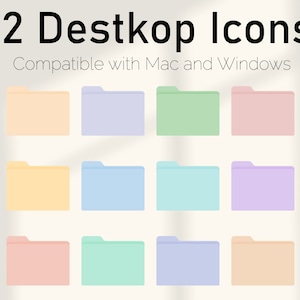 Pastel Desktop Folder Icon for Mac and Windows, Pastel Desktop Folder ...