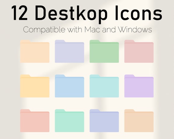 Pastel Desktop Folder Icon for Mac and Windows Pastel Desktop - Etsy