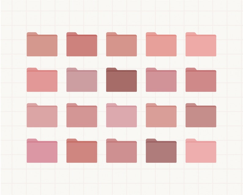 Pink Desktop Folder Icons, Mac Folders Icon, Desktop Organizer ...