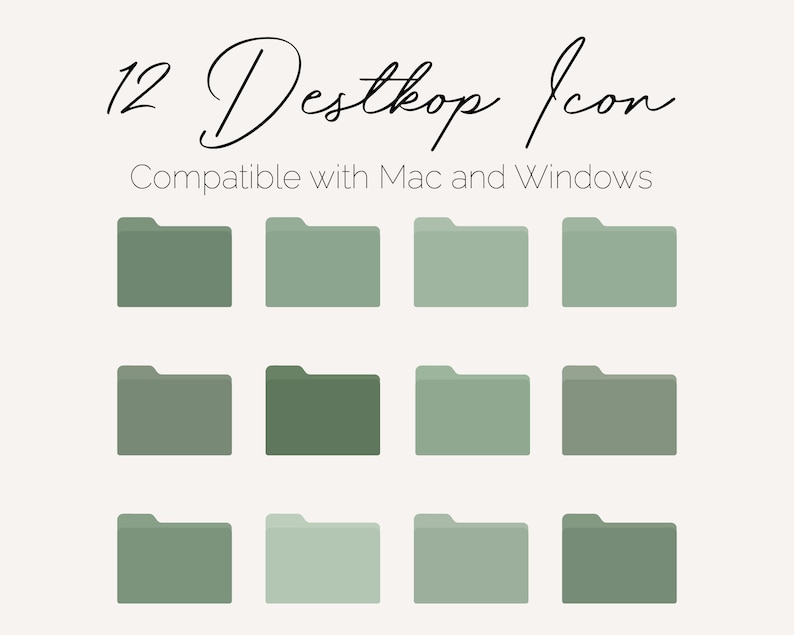 Green Desktop Folder Icon for Mac and Windows, Green Mac Folder Icon ...