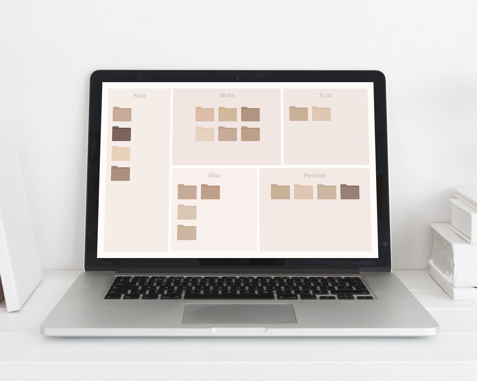 Natural Brown Desktop Folder Icon for Mac and Windows, Folder Organizer ...