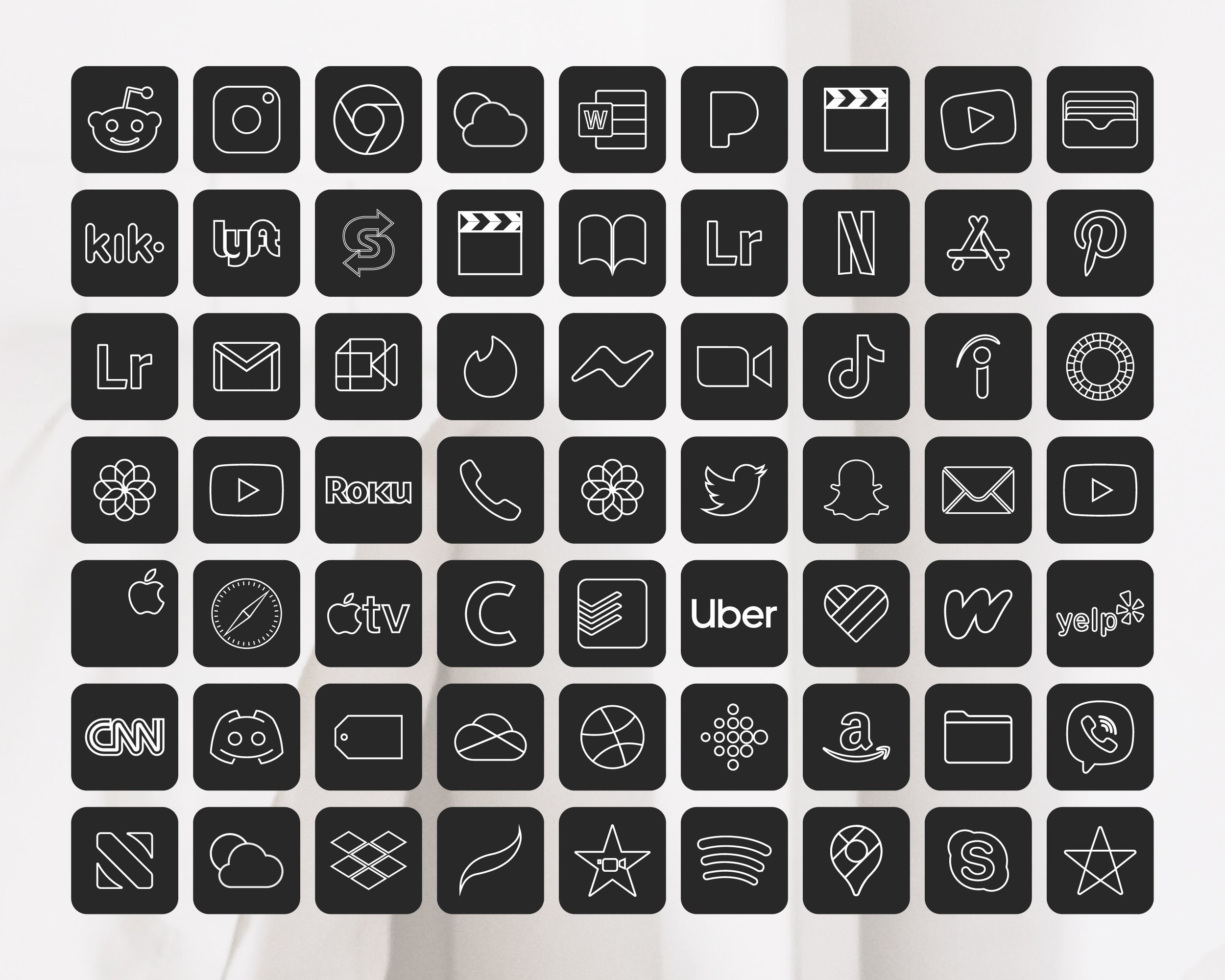 Dark Gray Ios 14 App Icons for Men | iPhone Icons Aesthetic | Ios 14 ...