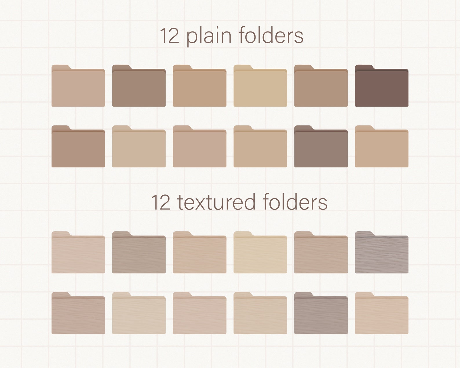 Animal Pattern Desktop Folder Icons, Natural Brown Desktop Folder Icon ...