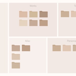 Natural Brown Desktop Folder Icon for Mac and Windows, Folder Organizer ...