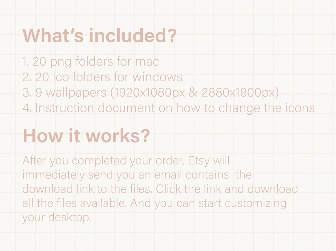 Natural Beige Desktop Folder Icon for Mac and Windows, Mac Desktop ...