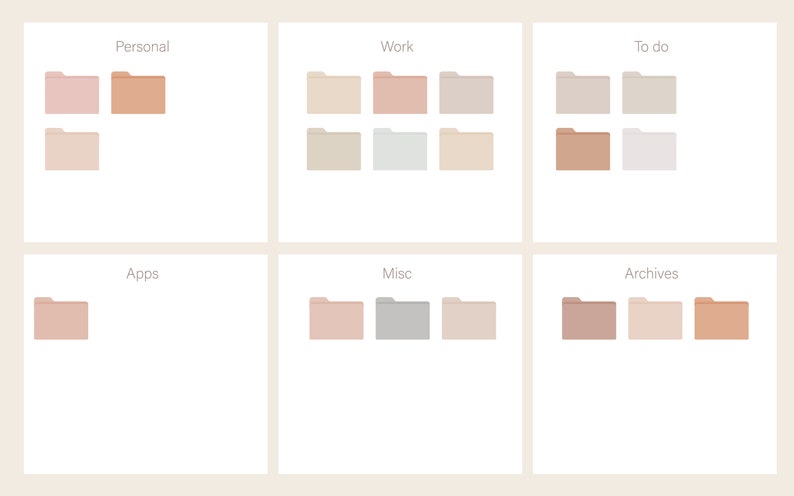 Natural Desktop Folder Icon for Mac and Windows, Folder Organizer ...
