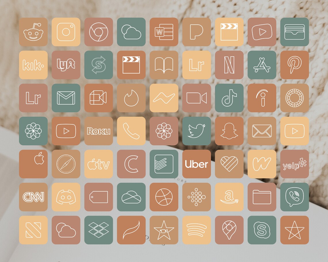 IOS 14 App Icon Boho Aesthetic, Boho Ios 14 App Icon, IOS 14 Aesthetic ...