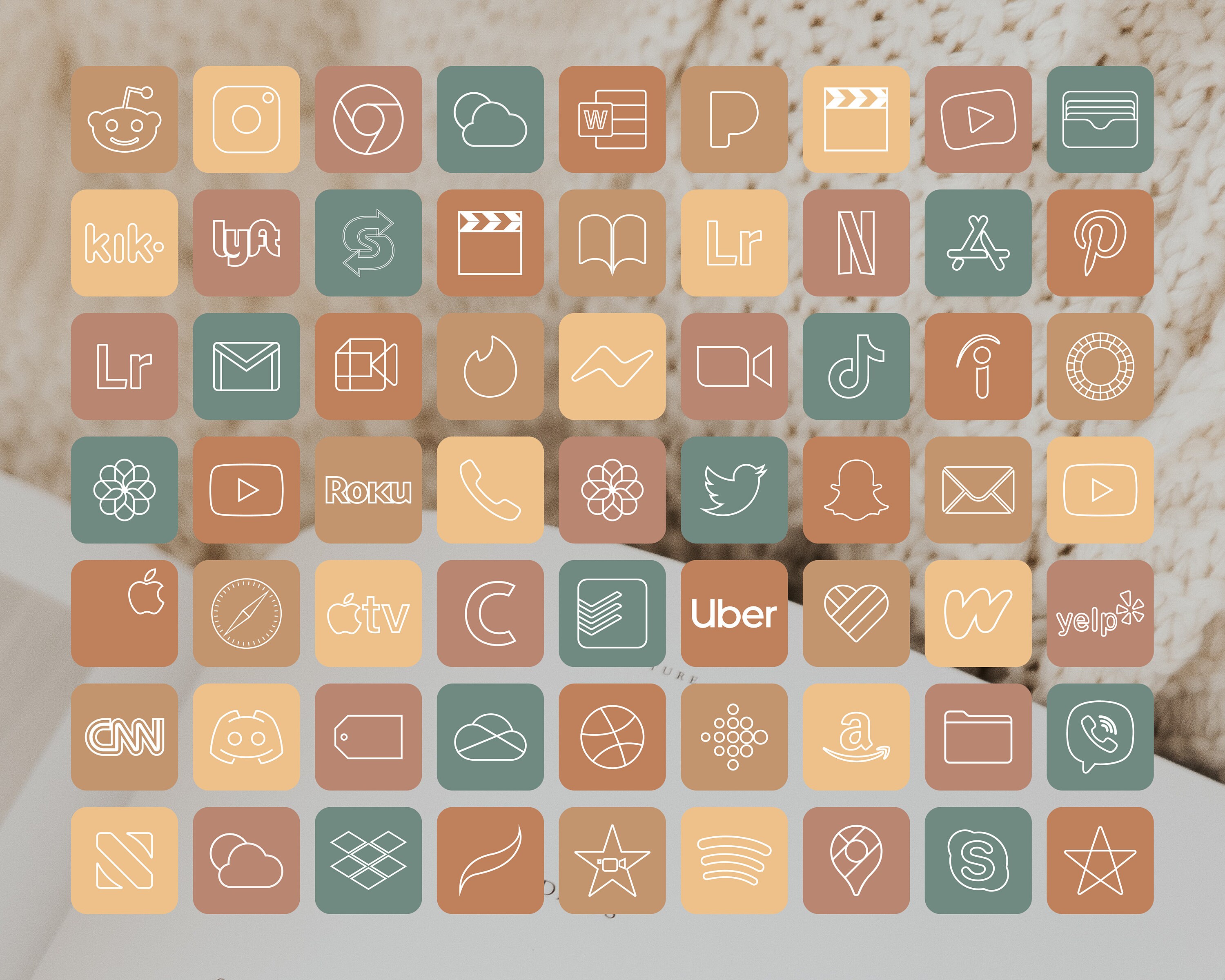 IOS 14 App Icon Boho Aesthetic, Boho Ios 14 App Icon, IOS 14 Aesthetic ...