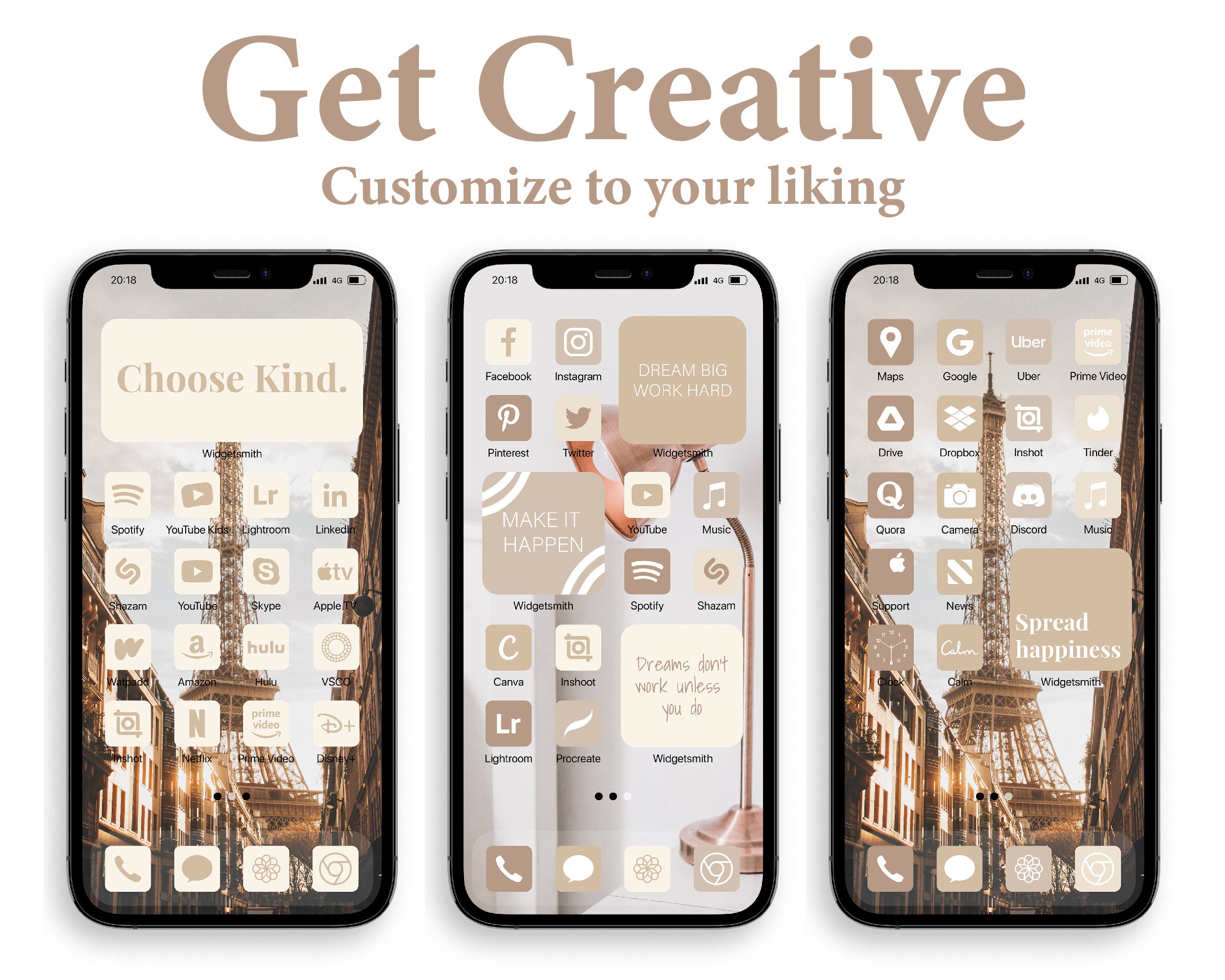 IOS 14 App Icon Pack, Natural Beige App Icon, Aesthetic App Icon for ...