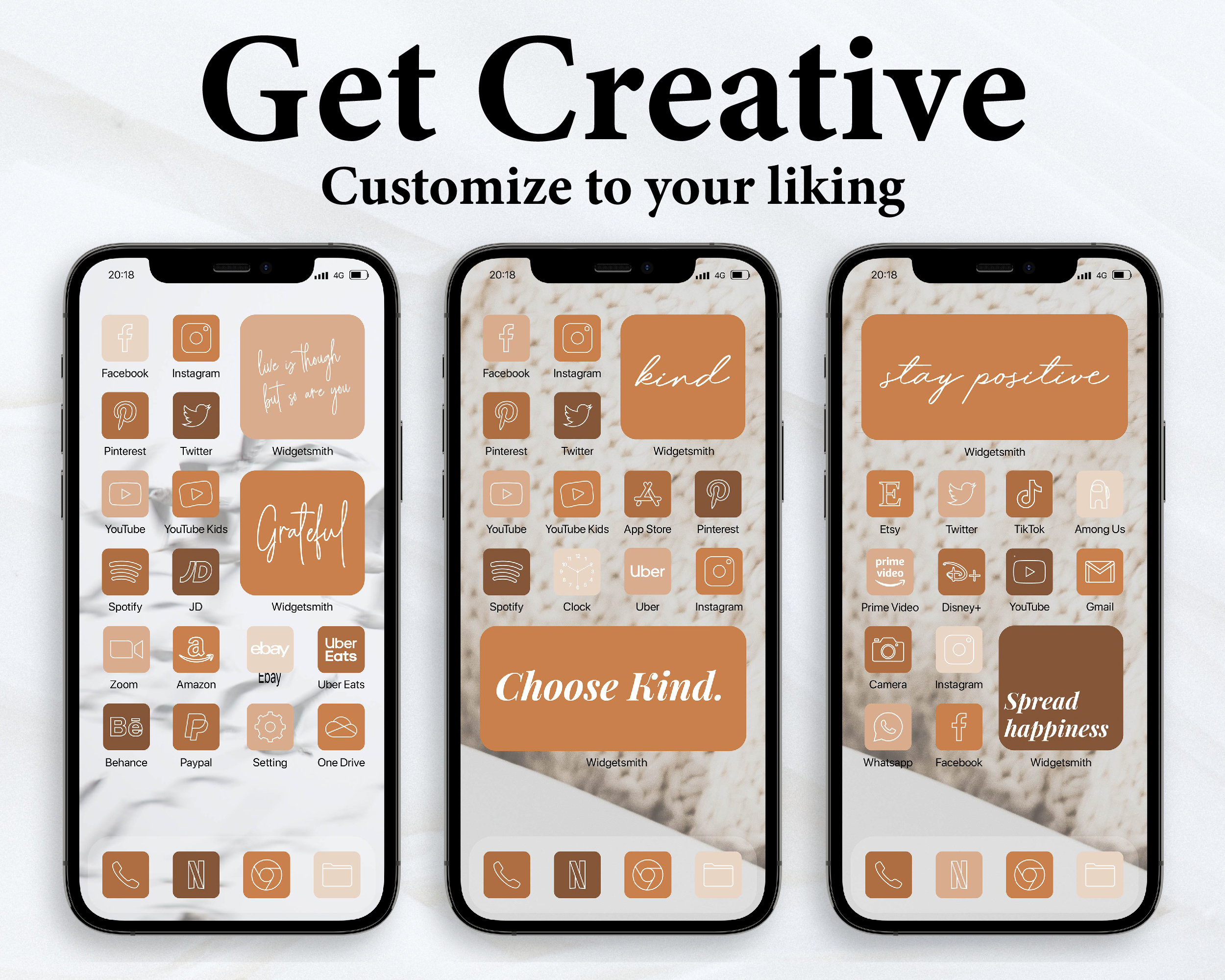 IOS 14 App Icon Brown Aesthetic, Ios App Icon Nude Brown, IOS 14 App ...