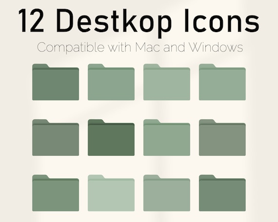 Green Desktop Folder Icon for Mac and Windows Green Mac | Etsy
