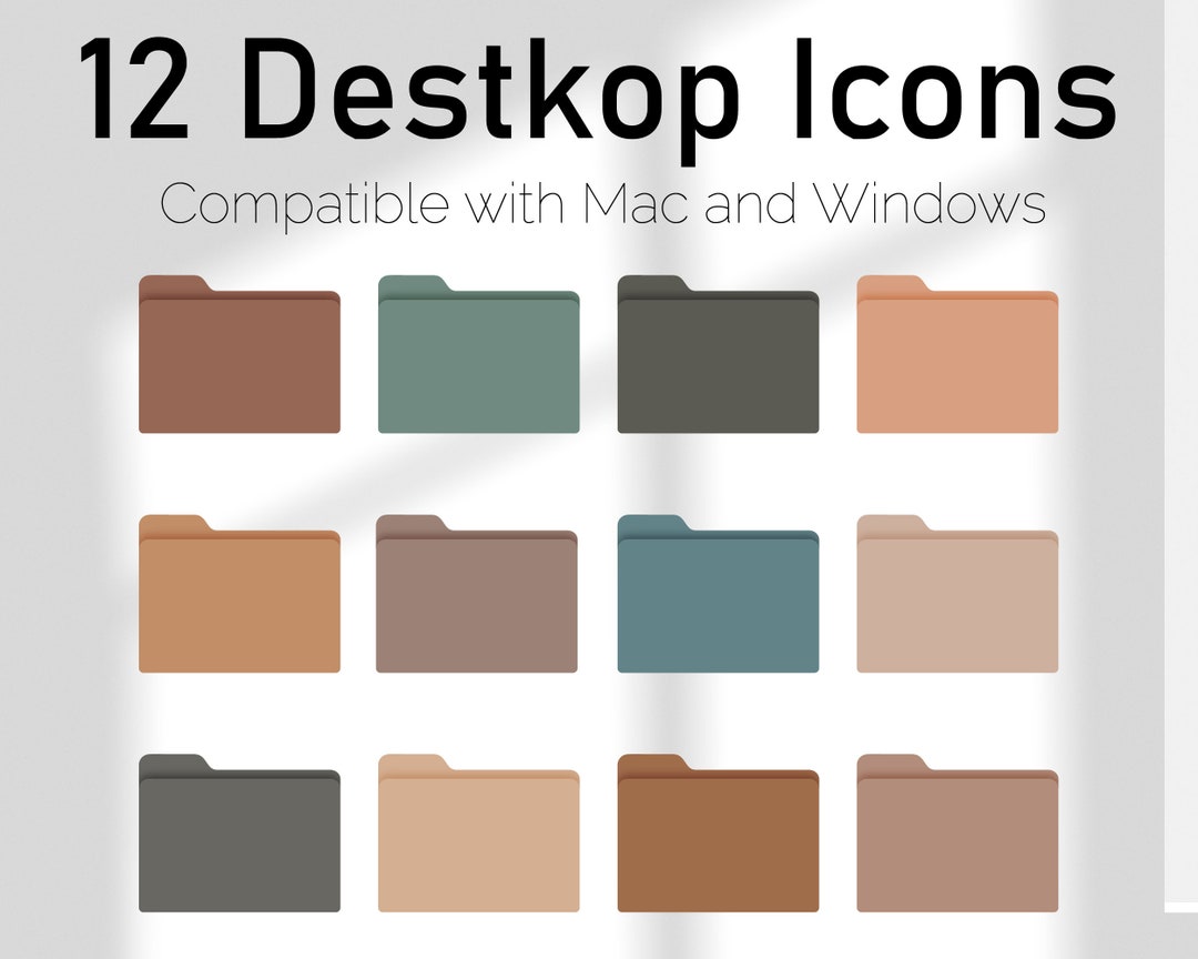 Boho Desktop Folder Icon for Mac and Windows, Boho Desktop Folder Icon ...