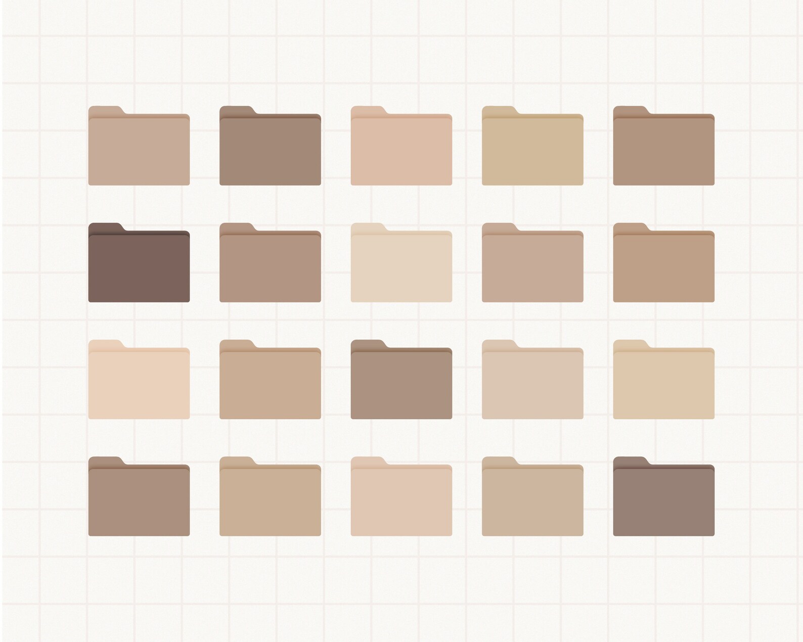 Natural Brown Desktop Folder Icon for Mac and Windows, Folder Organizer ...