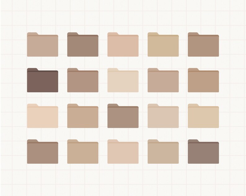 Natural Brown Desktop Folder Icon for Mac and Windows, Folder Organizer ...